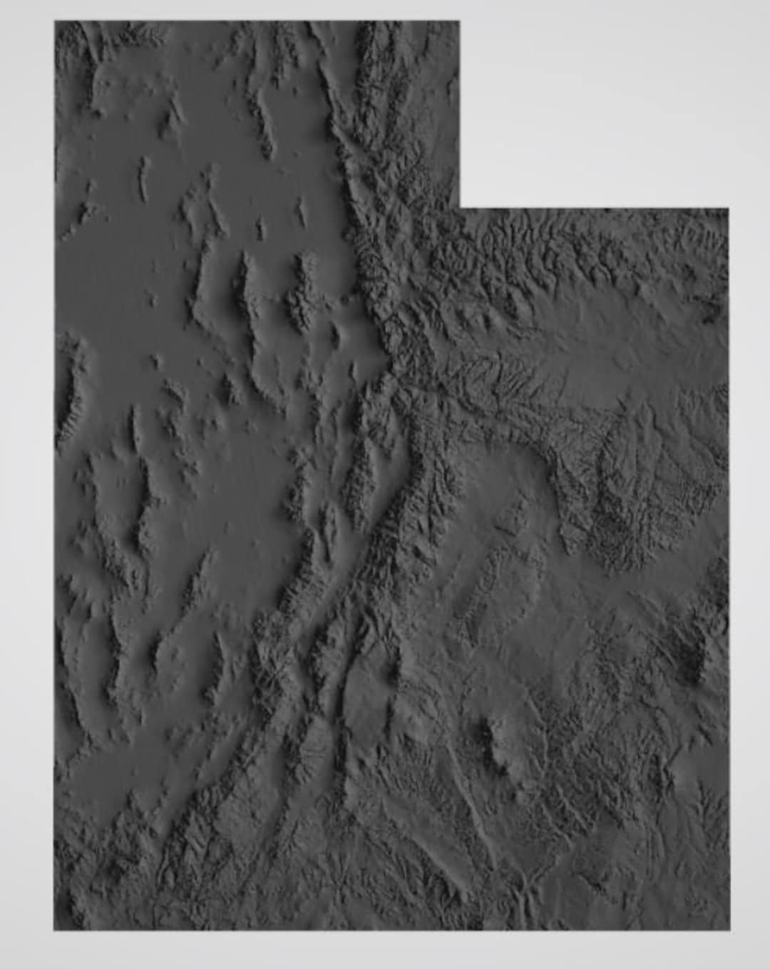 Utah Topographical Map .STL File: 3D Printing & CNC Carving - Etsy
