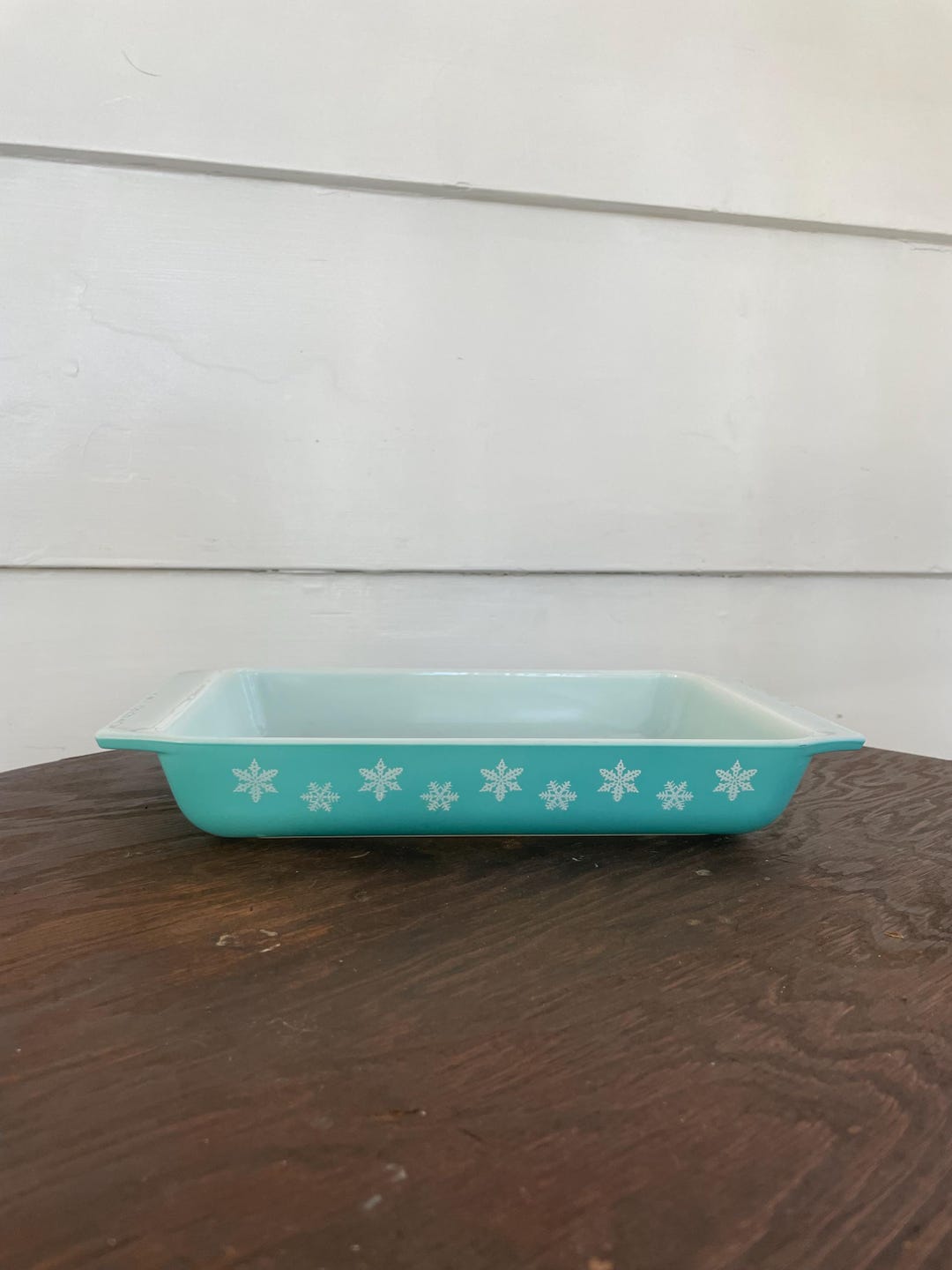 Vintage Pyrex Turquoise Snowflake Smaller Casserole Dish 1.25 Quart - Etsy