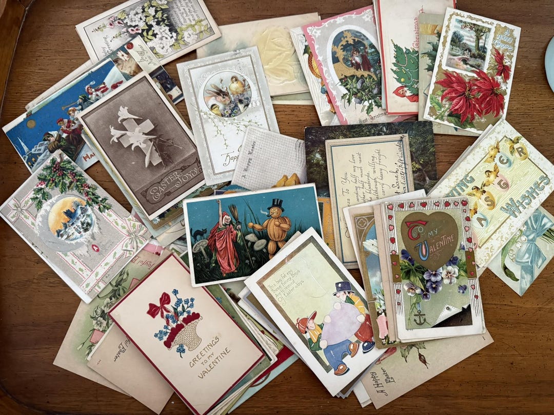 Huge Lot of Vintage Postcards 80 Plus- Most Holidays, Travel, Birthdays ...