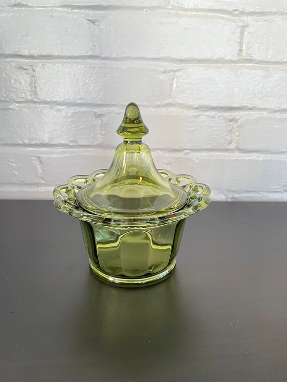 Collectibles Figurines & Knick Knacks Green Imperial Glass Open Lace ...