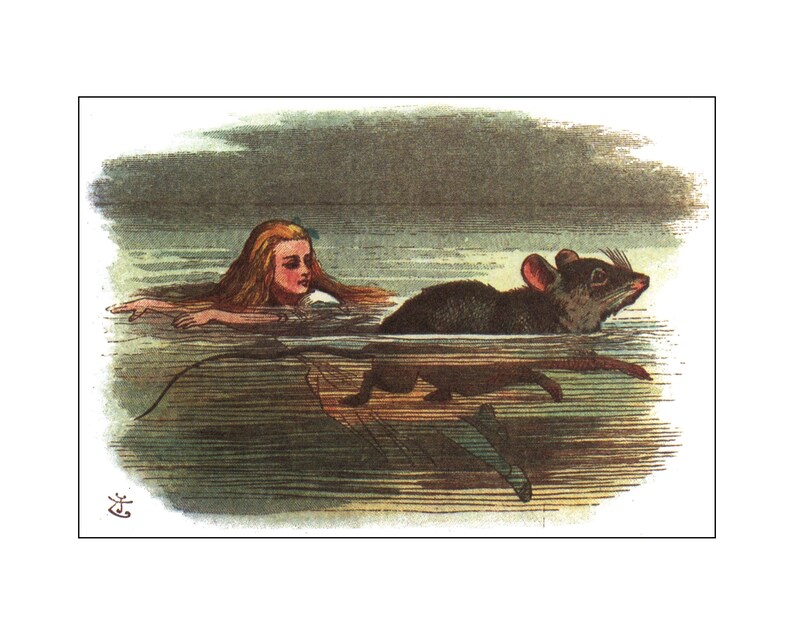 Digital Print, Alice in Wonderland, Lewis Carroll, 8 by 10, John ...