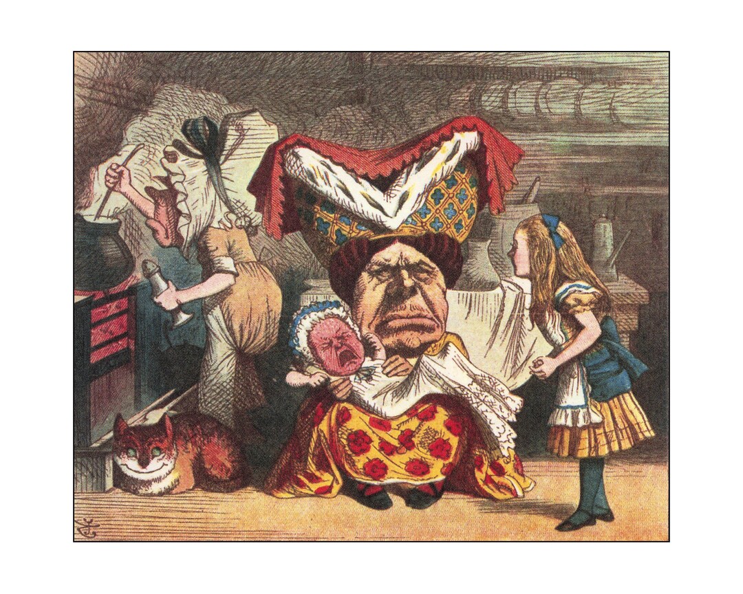 Digital Print, Alice in Wonderland, Lewis Carroll, 8 by 10, John ...