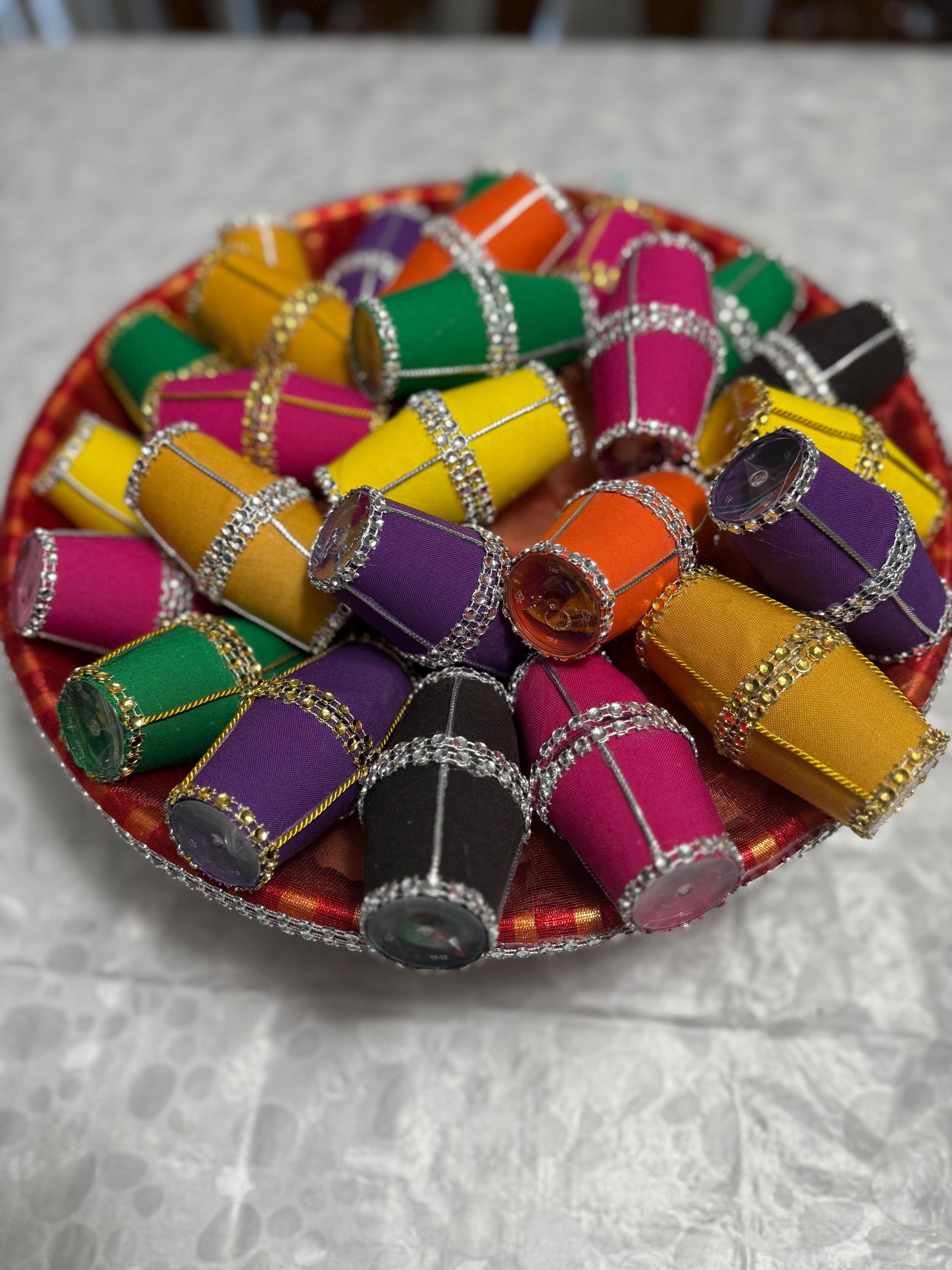 Pre-filled Mehndi Dholki Favors for Mehndi / Dholki. Pre-filled With ...