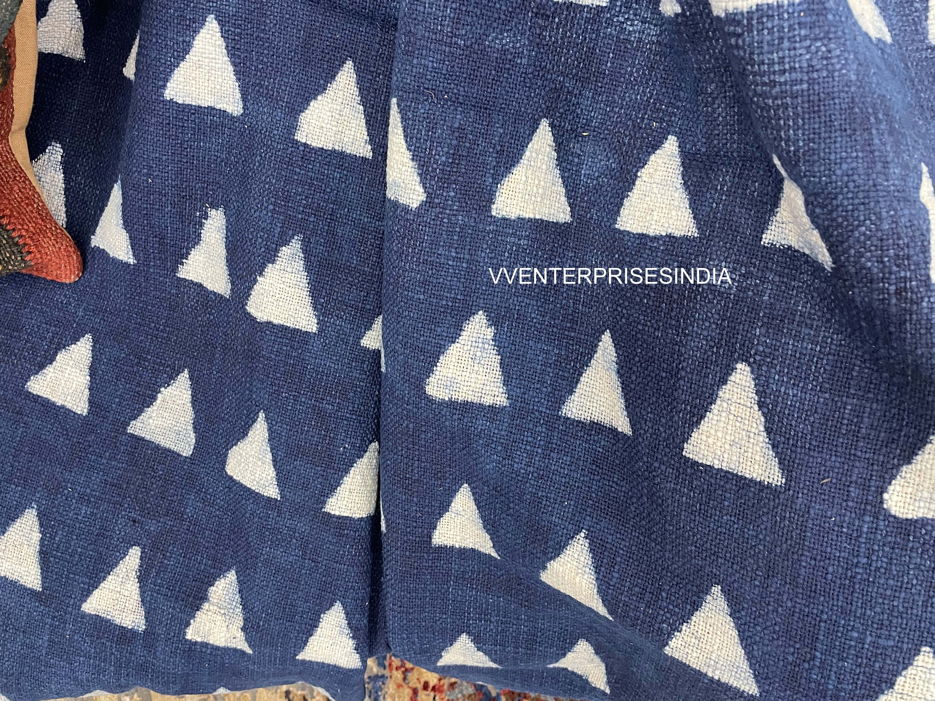 Indigo Natural Color Style Throw Blanket for Sofas black & - Etsy
