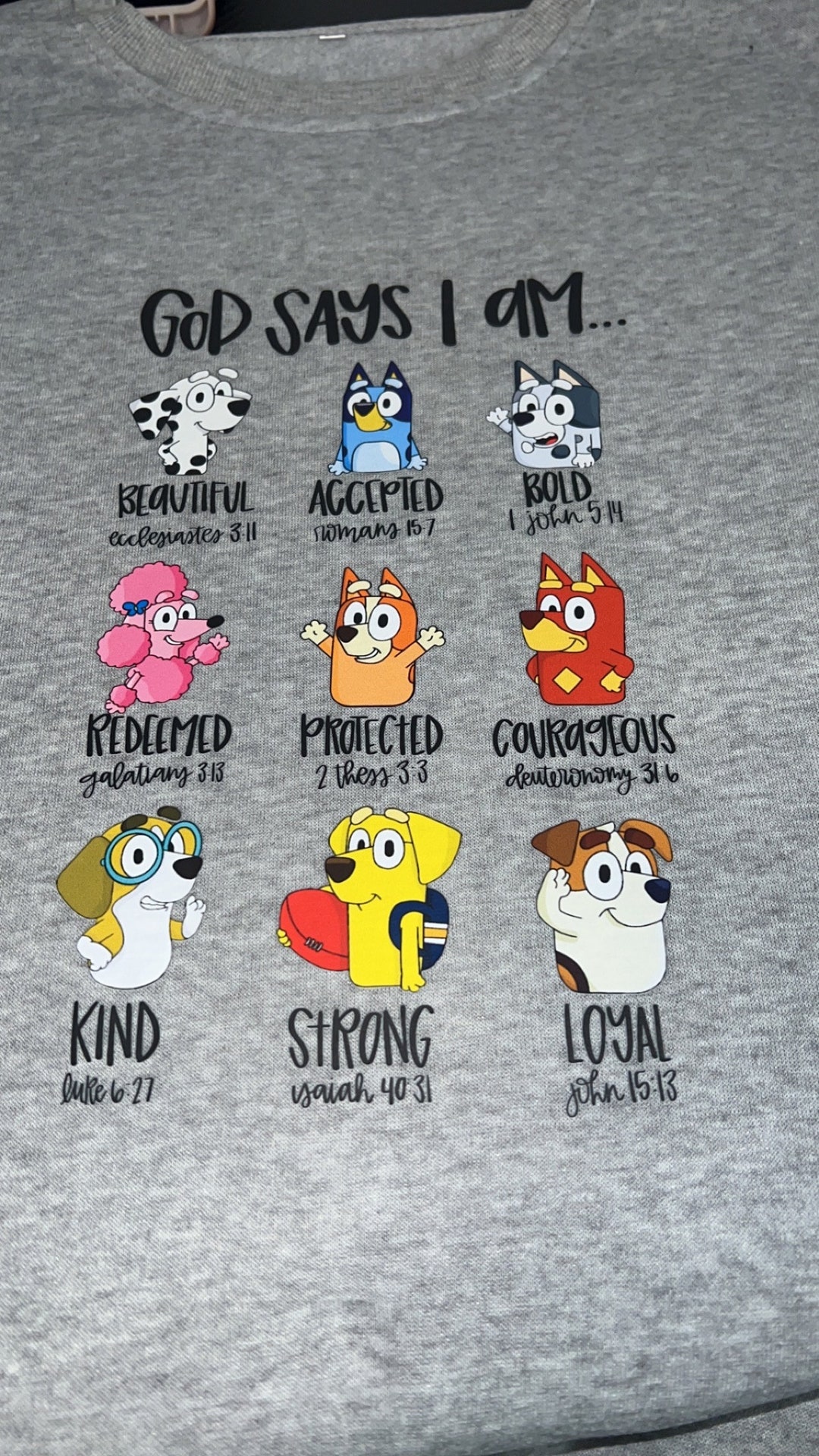 BLUEY Self Love Affirmations Crewneck Long Sleeve Bluey Crewneck - Etsy