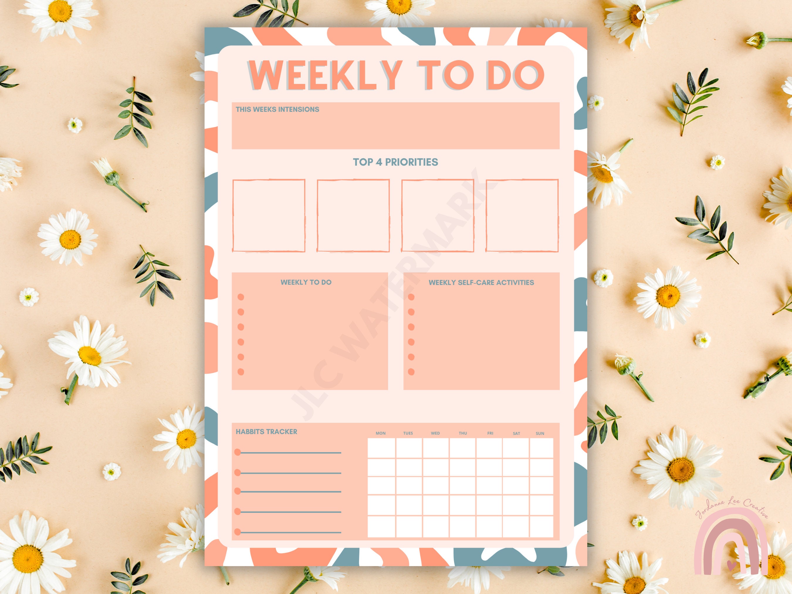 Weekly and Daily to Do Lists Daily, Weekly To-do PDF Planner to Do List ...