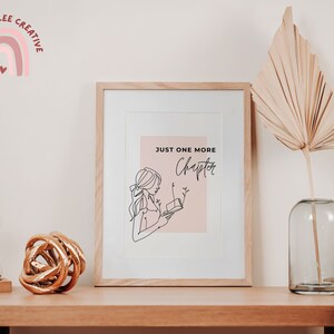 Book Quote Print | Just One More Chapter Print | Reader Home Decor ...
