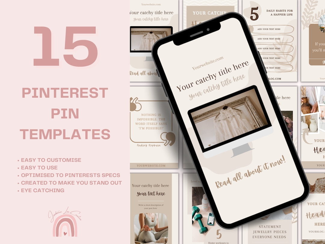 Pinterest Pins Template | Pinterest Pin Templates for Canva | Pin ...