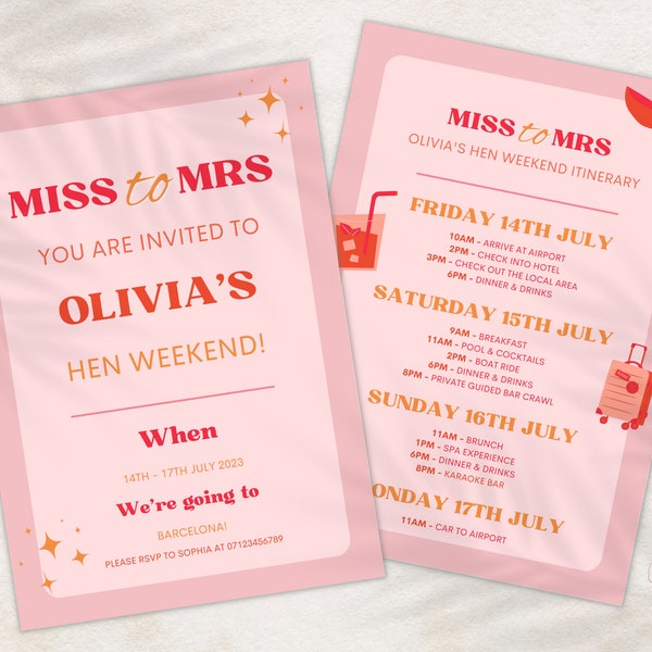 Hen Party Invite - Etsy