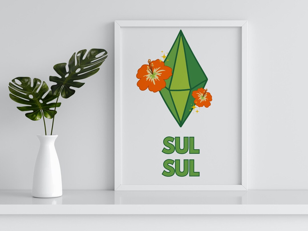 Sims 4 Inspired Wall Art | the Sims Print | Simlish Home Decor | Gift ...