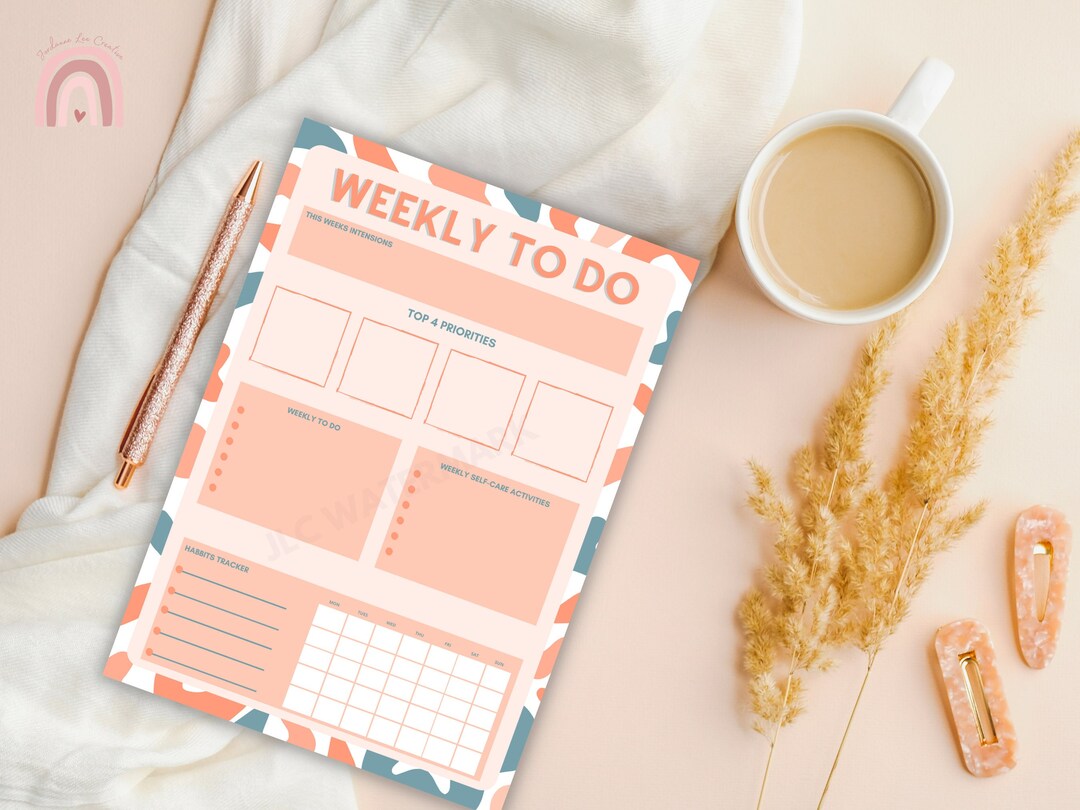 Weekly and Daily to Do Lists Daily, Weekly To-do PDF Planner to Do List ...