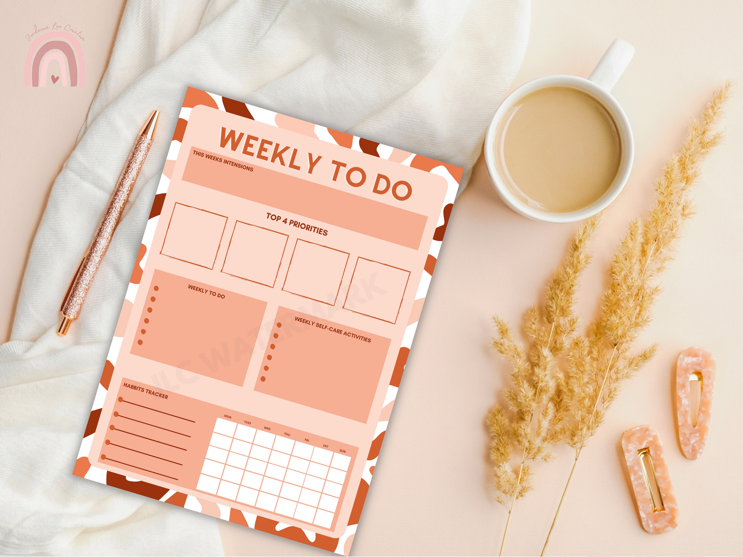 Weekly and Daily to Do Lists Daily, Weekly To-do PDF Planner to Do List ...