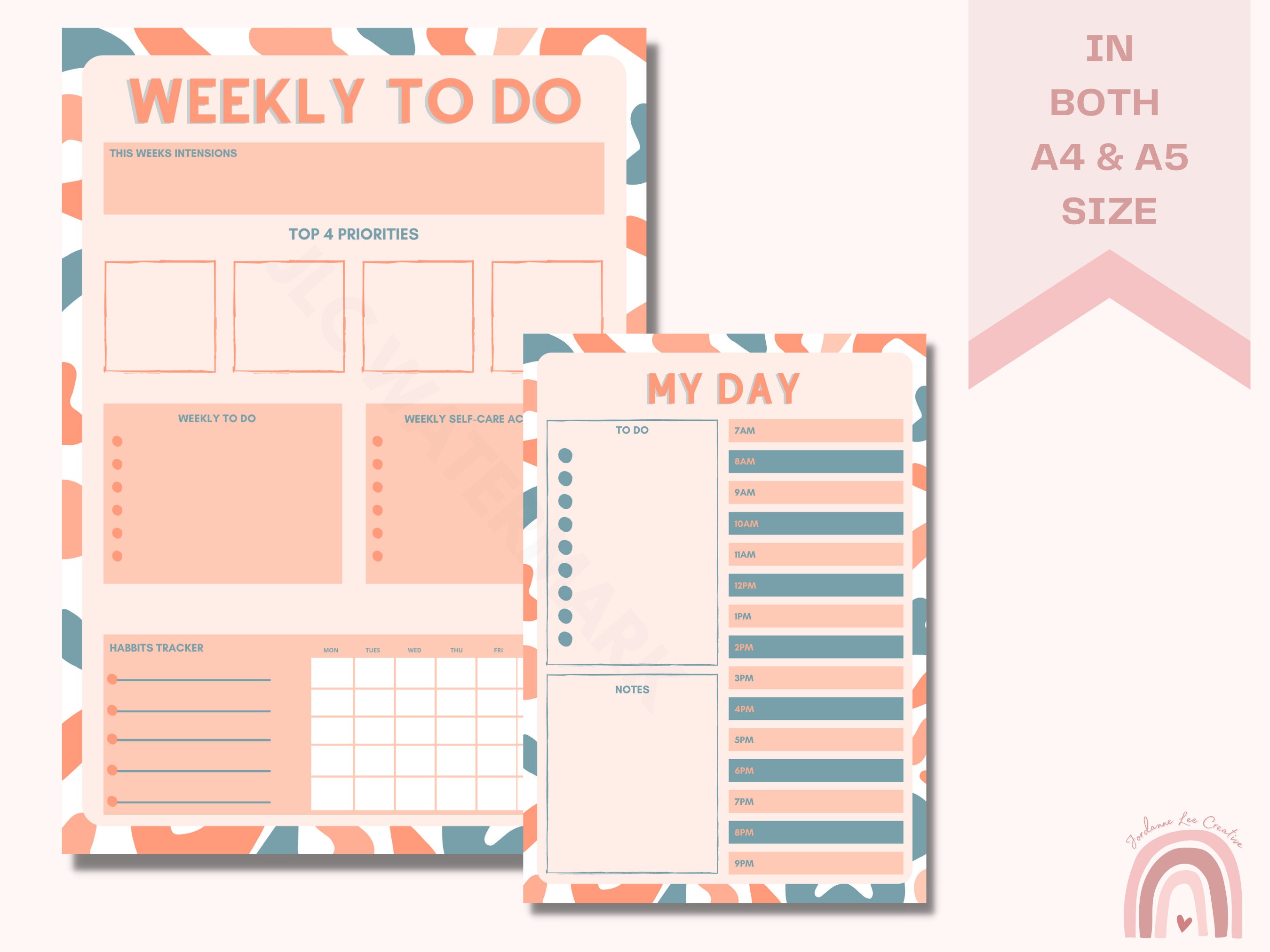 Weekly and Daily to Do Lists Daily, Weekly To-do PDF Planner to Do List ...