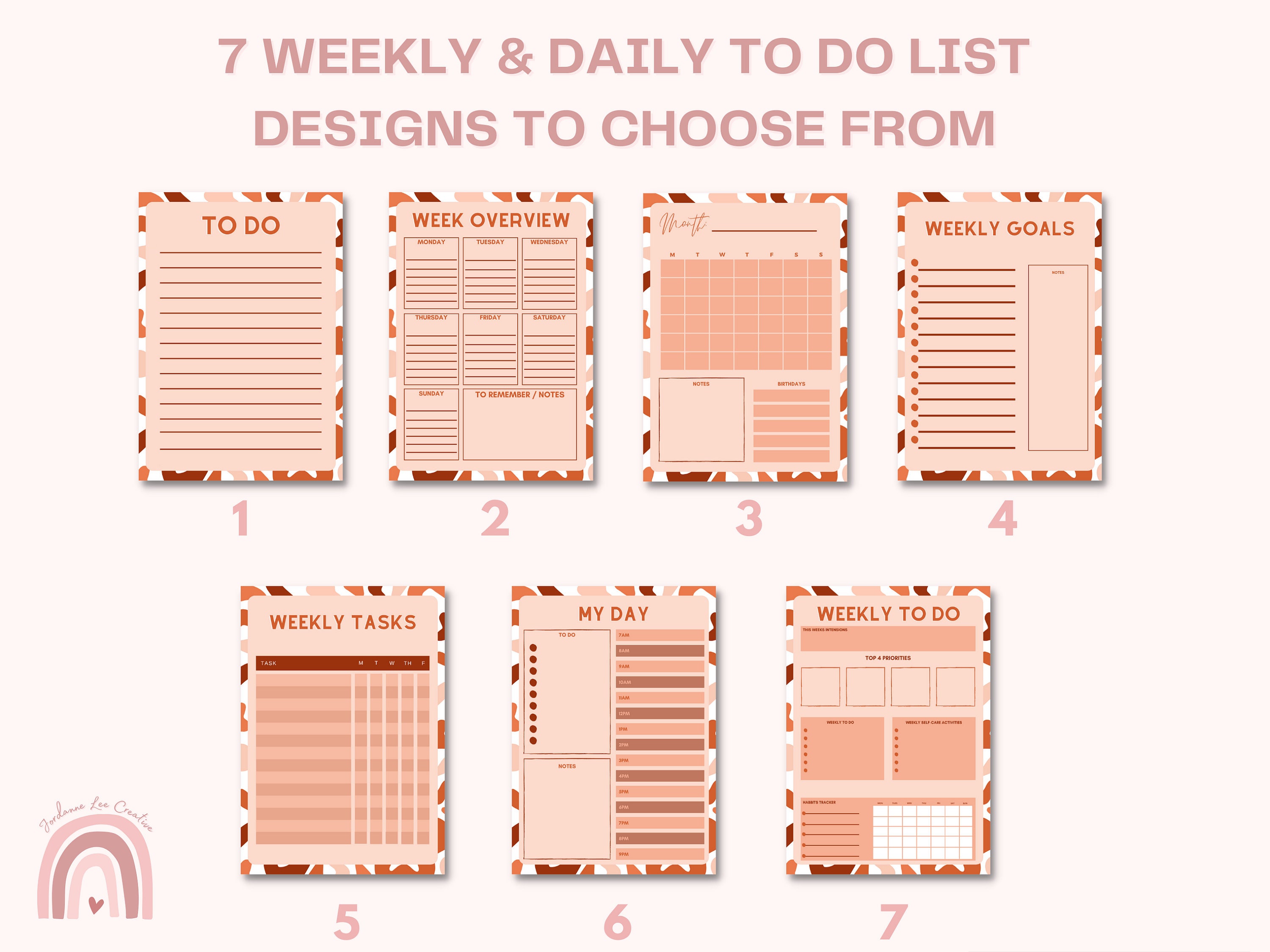 Weekly and Daily to Do Lists Daily, Weekly To-do PDF Planner to Do List ...