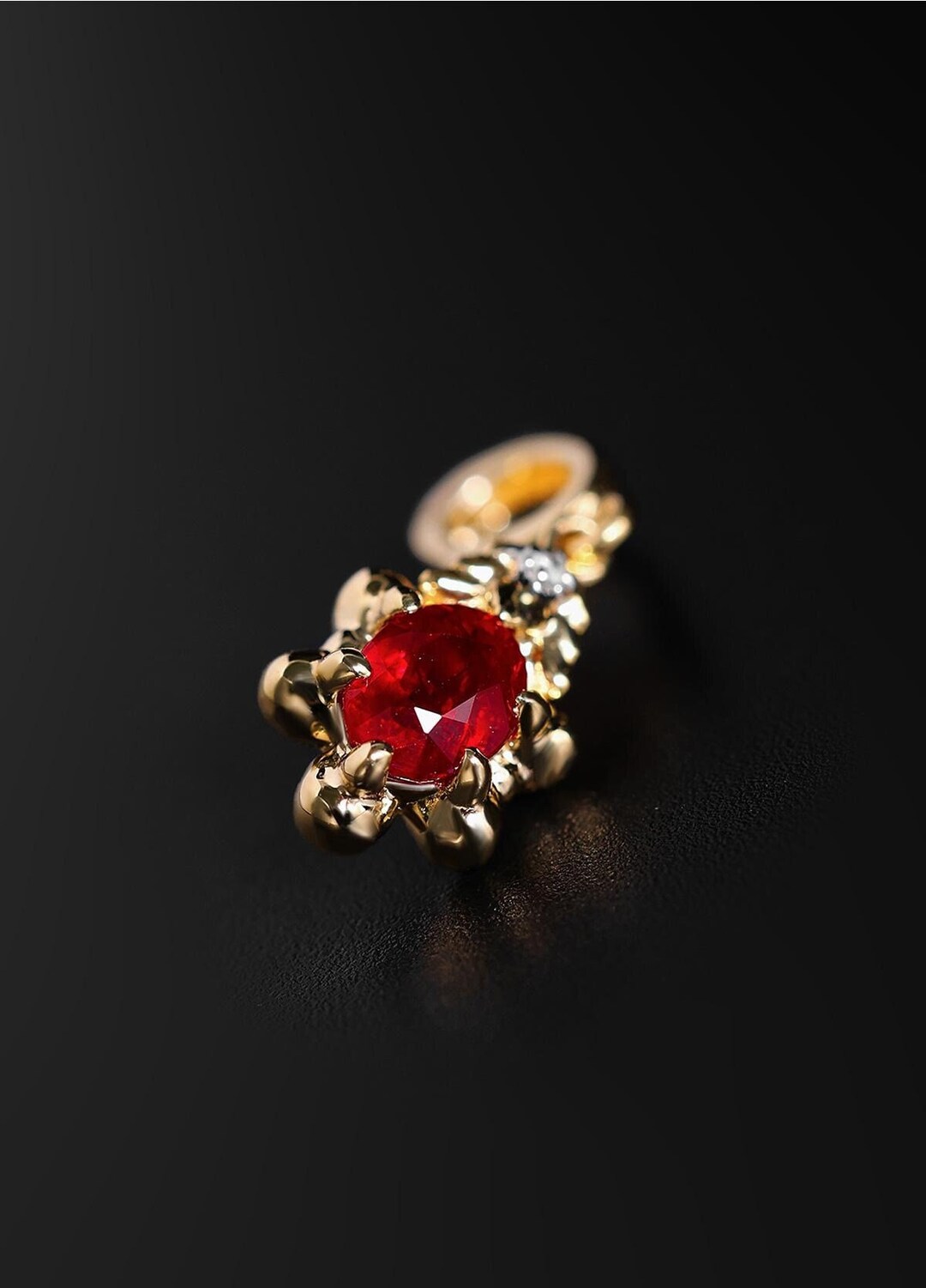 Real Pigeon Blood Ruby Pendant | 18K Gold Necklace | Minimalist Pendant ...