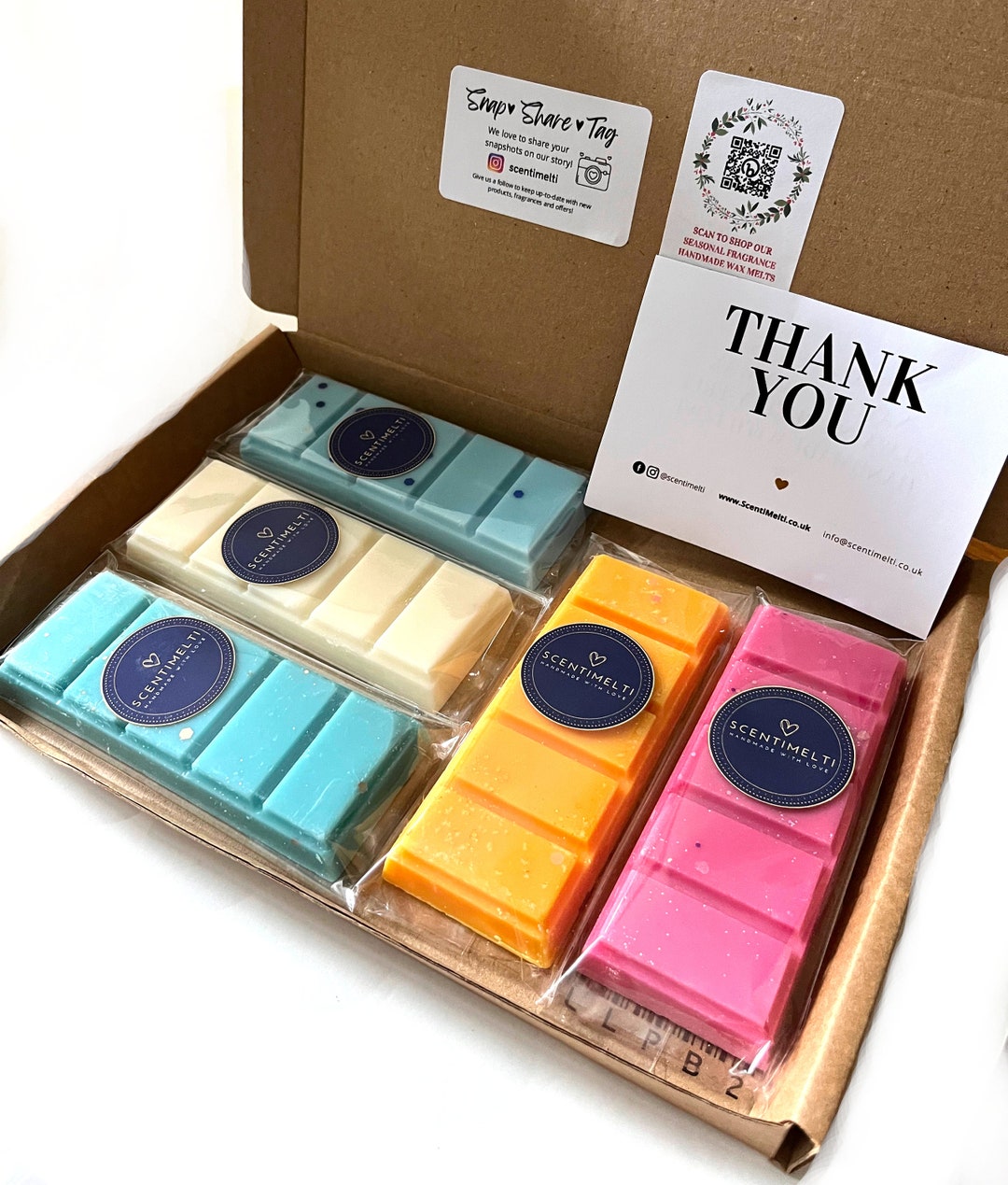 Set of 5 X 50g Bar Laundry Home Wax Melts 100% Soy Vegan & Cruelty Free ...