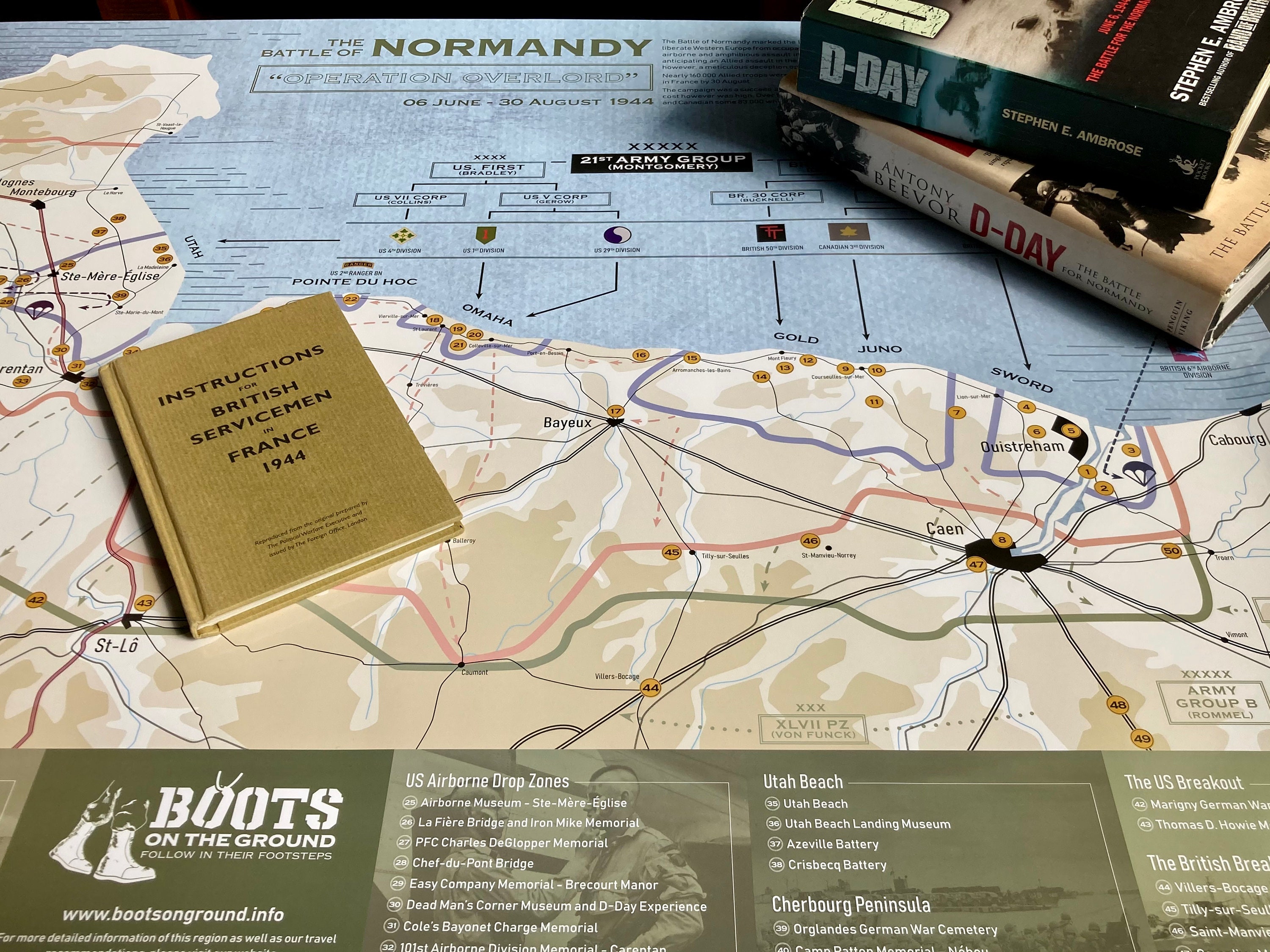 D Day Scratch Map D Day Poster D Day Map Band of Brothers WW2 Poster ...