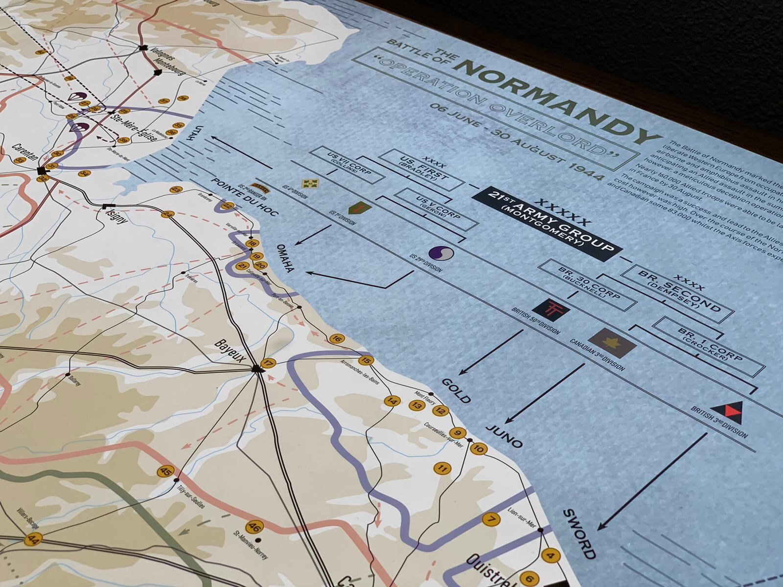 D Day Scratch Map D Day Poster D Day Map Band of Brothers WW2 Poster ...