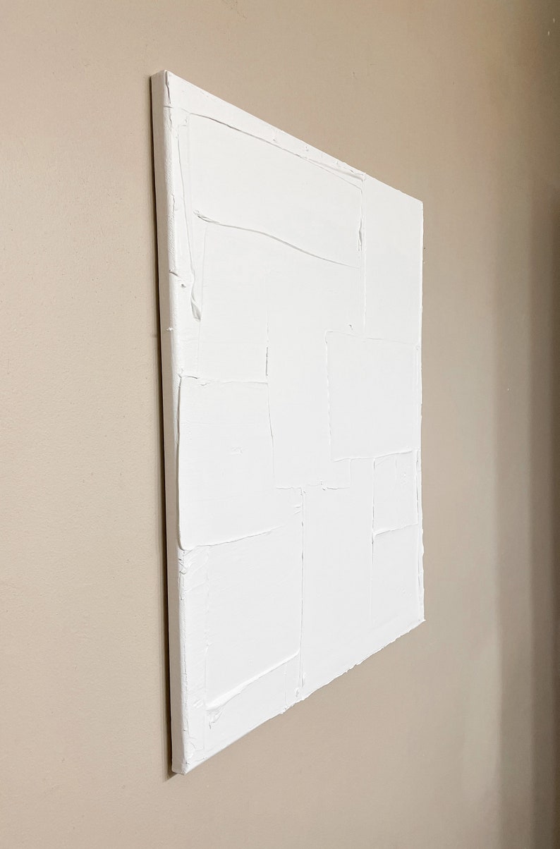 White Texture Canvas Painting / Spackle Art / Abstract Texture - Etsy