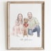 Family Portrait, Couple Portrait, Couple Painting, Watercolor Portrait ...