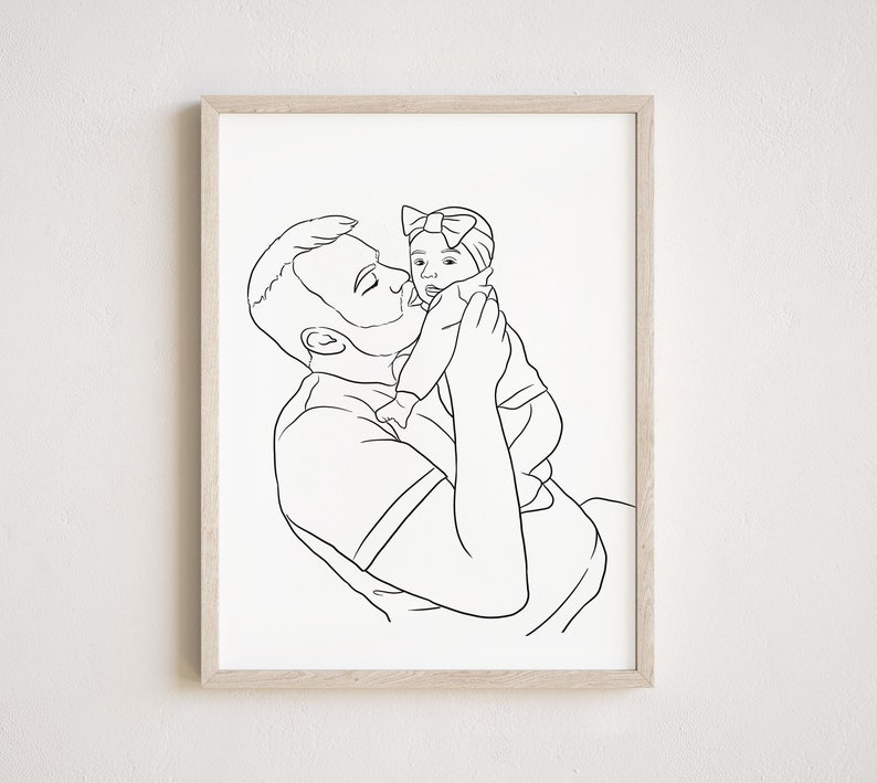 Custom Line Portrait Line Drawing Family Sketches From - Etsy