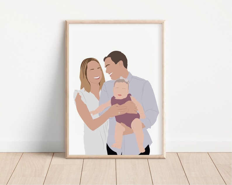 Custom Faceless Photo Drawing From Photo Drawing Gift for - Etsy