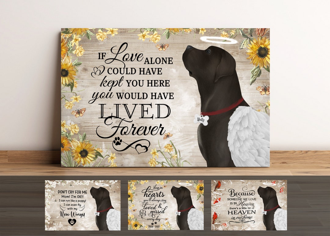 Labrador Memorial Canvas, Labrador Loss, Labrador Bereavement, Labrador ...