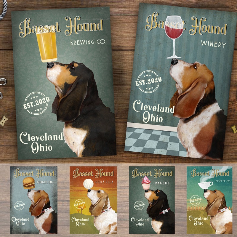 Basset Hound Print - Etsy