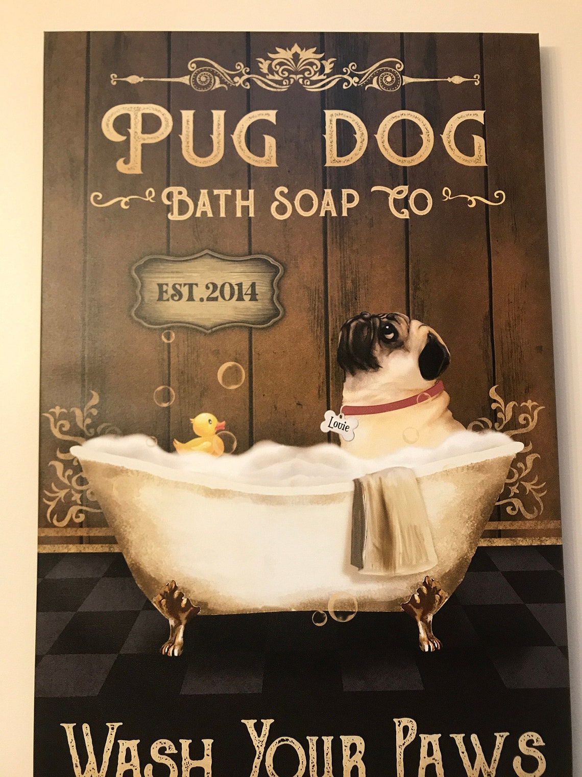 Doberman Pinscher Bath Soap Canvas Doberman Pinscher Bathtub - Etsy