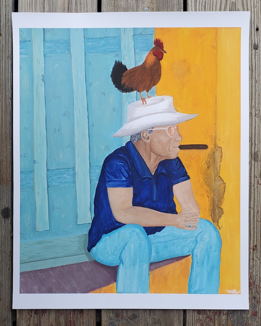 El Hombre Pollo | Chicken Man Art Print - LIMITED EDITION - Etsy