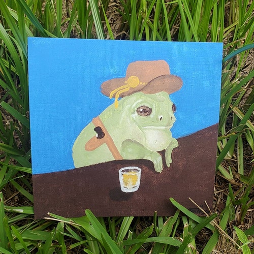 Wizard Frog Print - Etsy