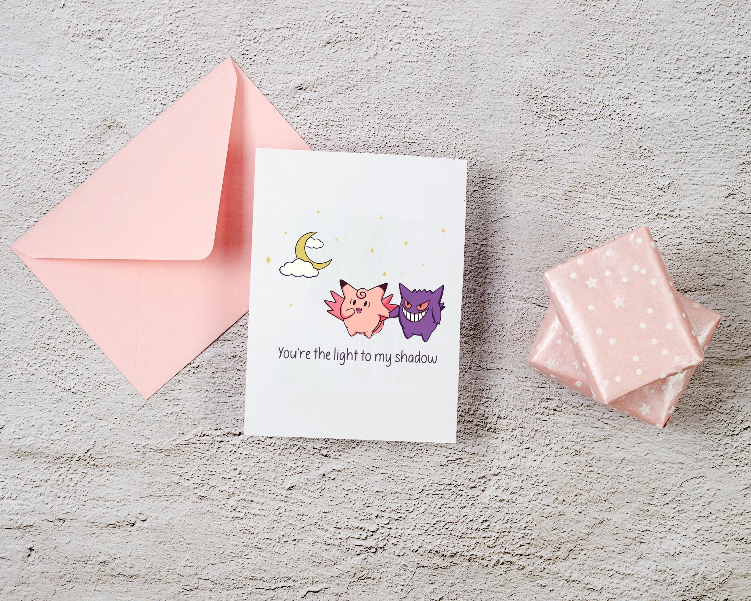 Gengar & Clefable Printable Card: Anime Love (digital Download) - Etsy