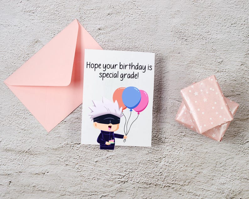 Jujutsu Kaisen Printable Birthday Card, Gojo Birthday Card, Special ...