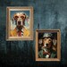 Dog Man Art Vintage Oil Painting I Digital Print Printable Wall Art ...