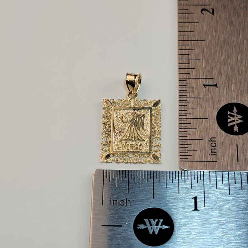 10K Gold Zodiac Sign Necklace: Handmade Horoscope Pendant - Etsy