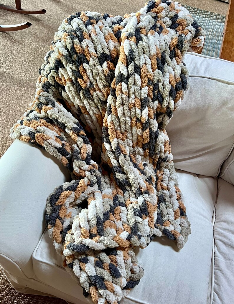 Chunky Knit Blanket (variety of Sizes in a Variety of Colors) - Etsy