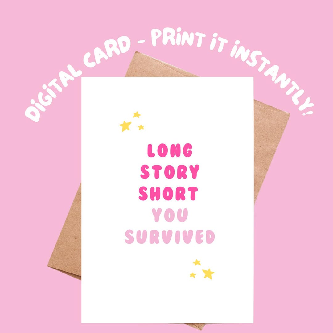 You Survived Printable Card – Taylor Swift Themed Encouragement Card ...