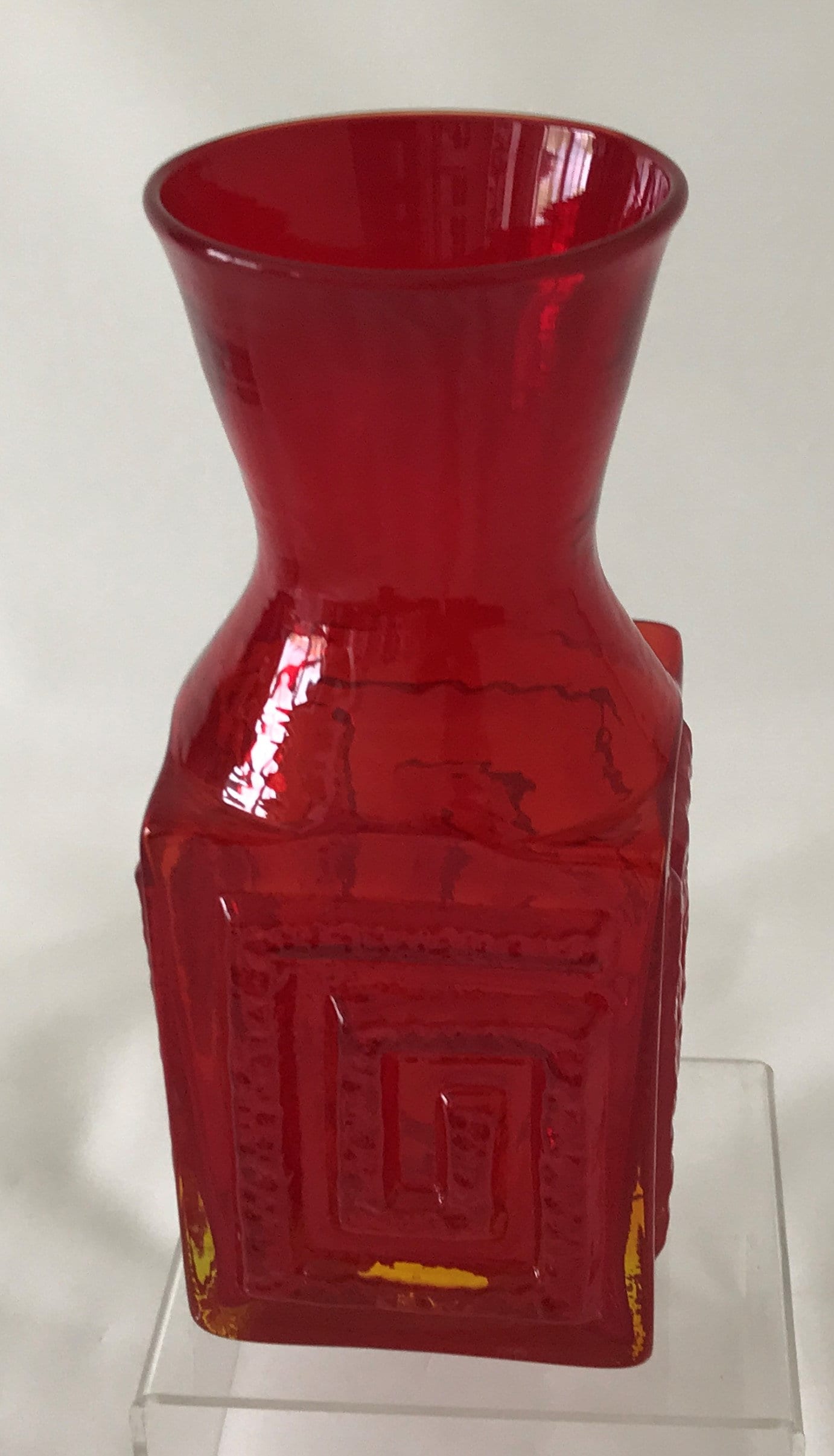 Dartington Glass. Greek Key Vase. Designed by Frank Thrower. 1970s - Etsy
