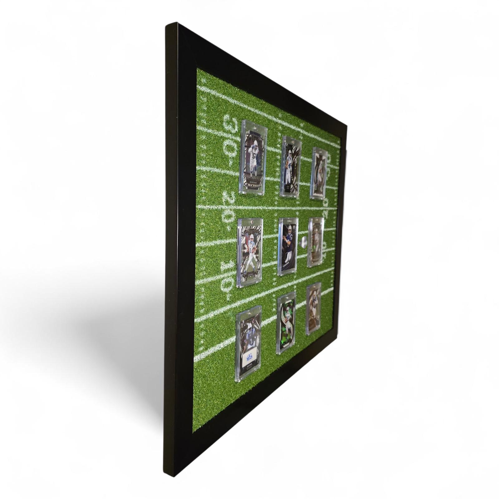 Custom Football Card Display Frame – Real Turf Field Design - HOLD 9 ...