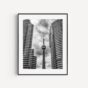 CN Tower Print, Toronto Skyline Poster, Ontario Canada Photography ...