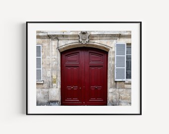 Paris Photography, Parisian Balcony on the Right Bank, Red Flowers ...