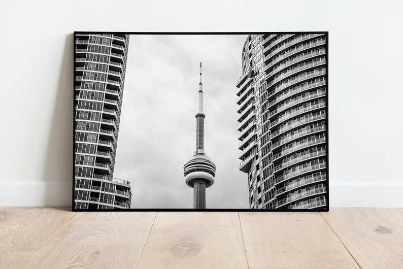 Toronto Skyline Poster CN Tower Print Ontario Canada - Etsy