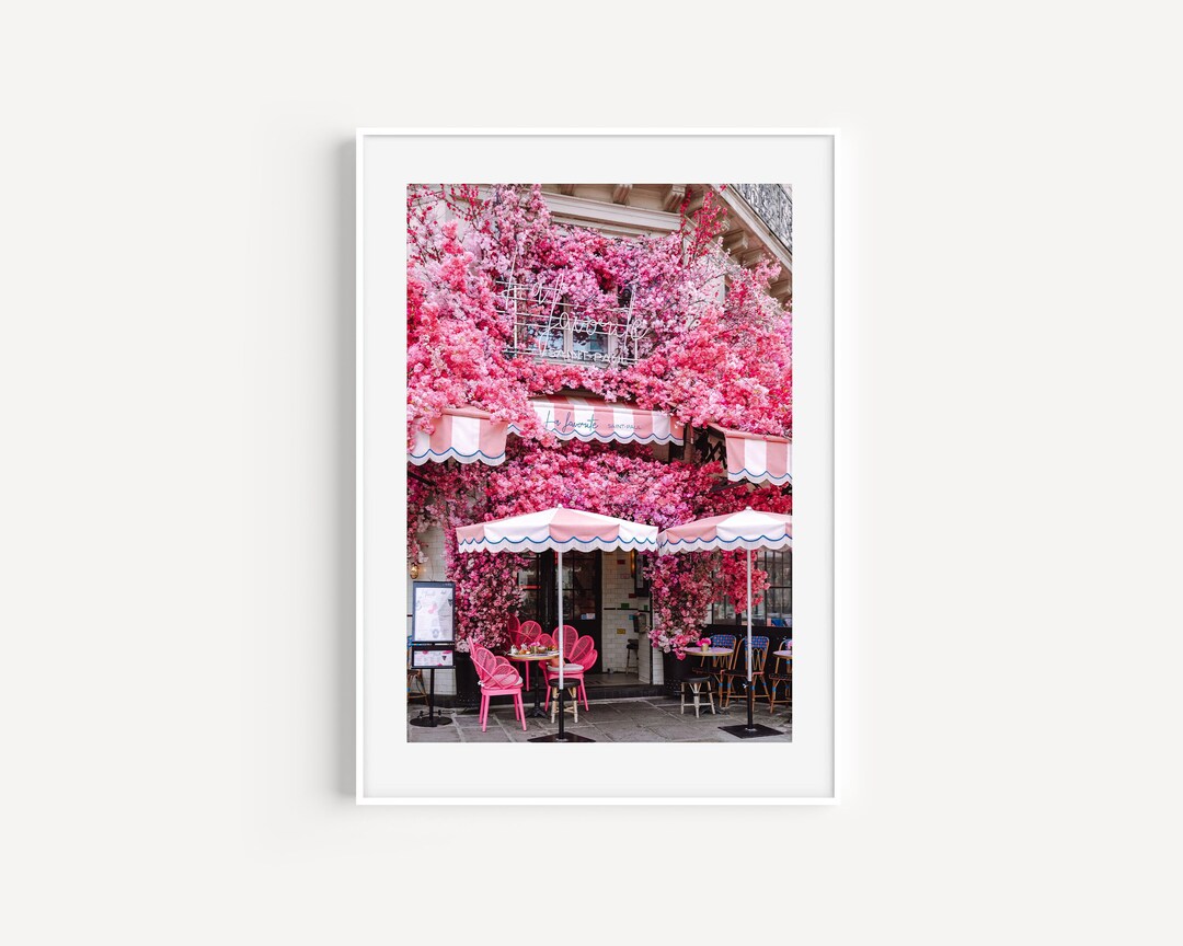 Pink Paris Cafe, La Favorite Parisian Cafe, French Restaurant, Pastel ...
