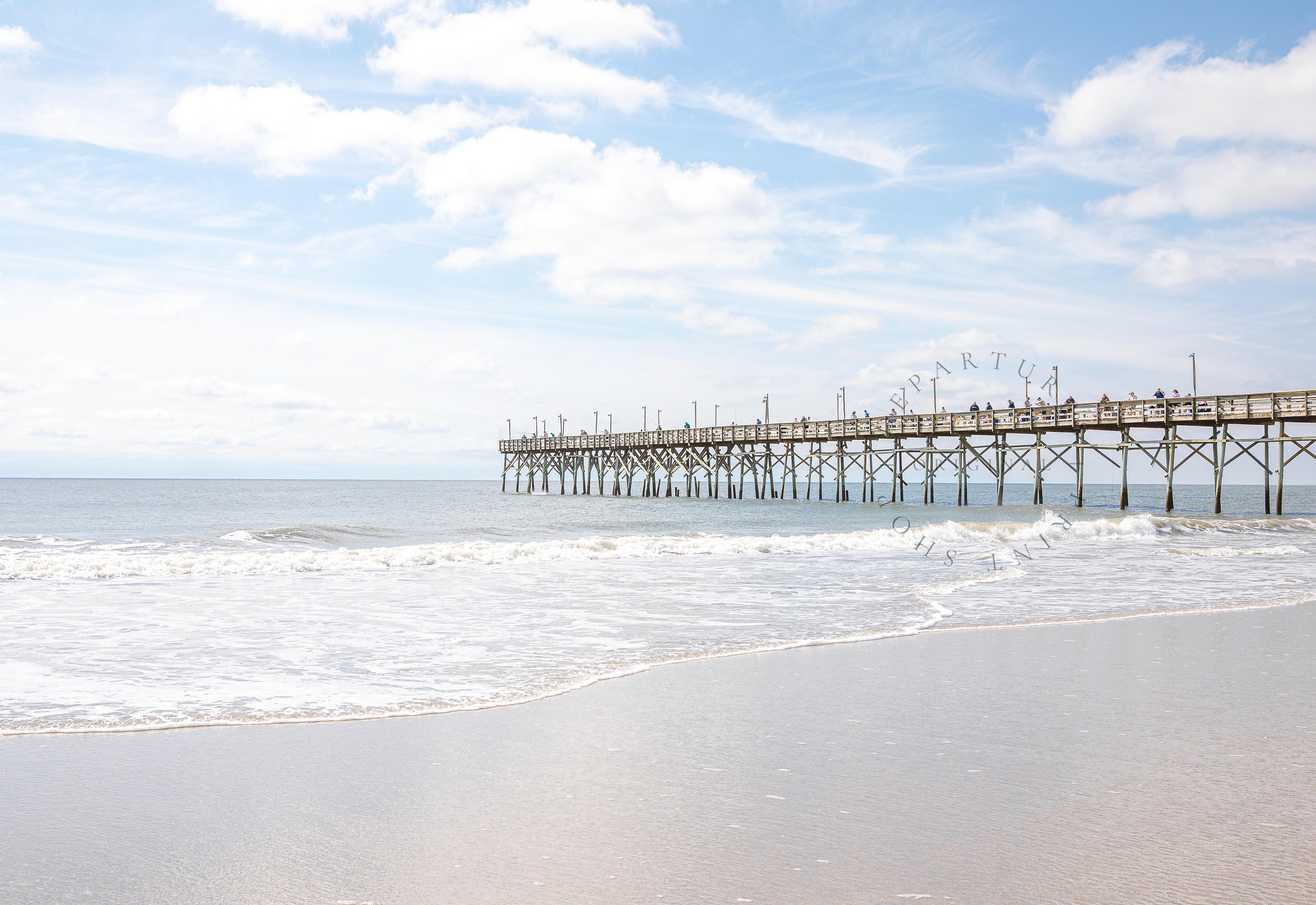 Ocean Isle Beach Pier Neutral Beach Photography Wooden Pier - Etsy