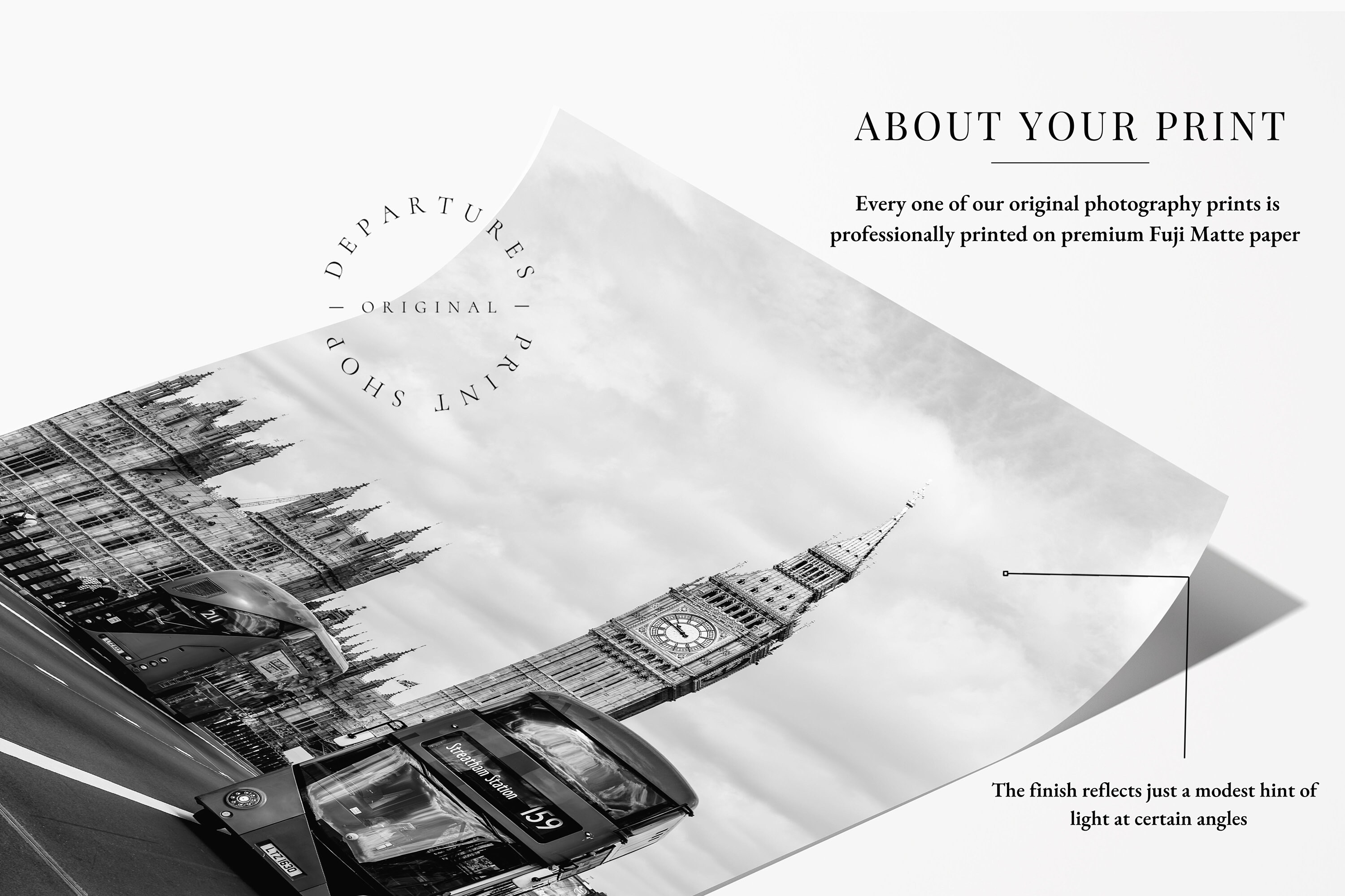 Big Ben Print, Black and White London Photography, Double Decker Bus ...