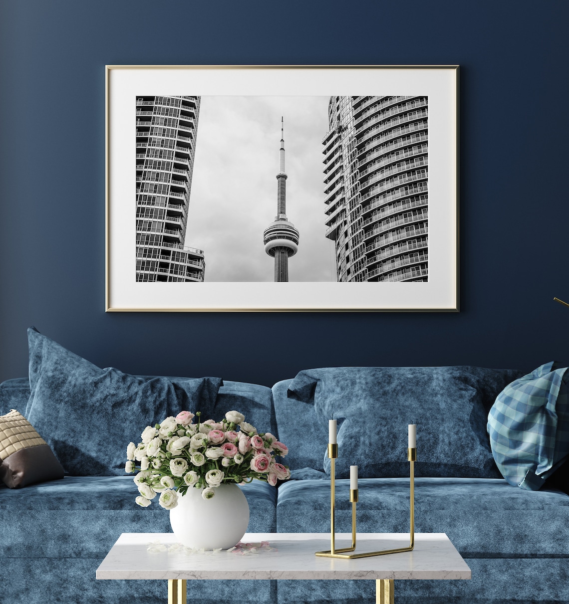 Toronto Skyline Poster CN Tower Print Ontario Canada - Etsy