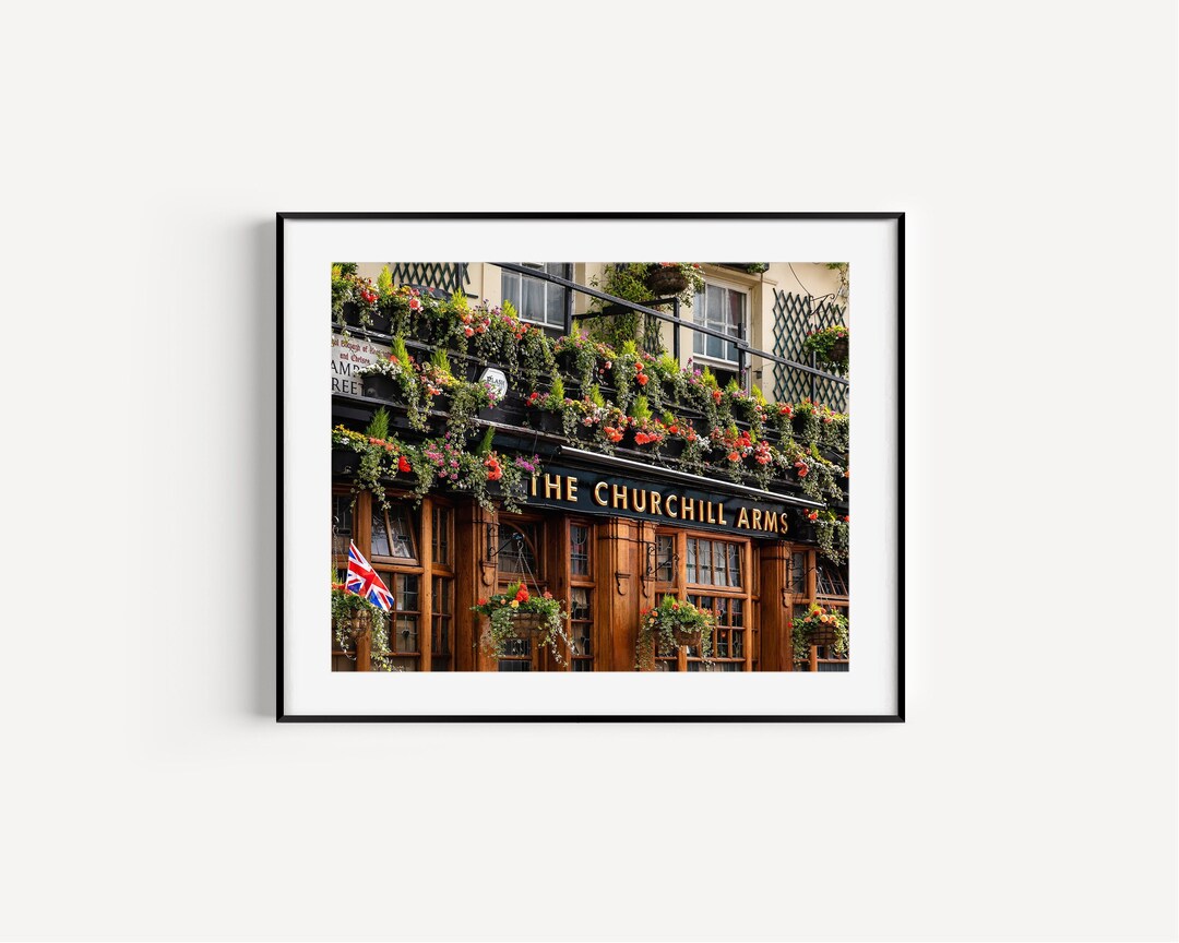 Churchill Arms Pub London Travel Photography, English Pub Wall Art ...