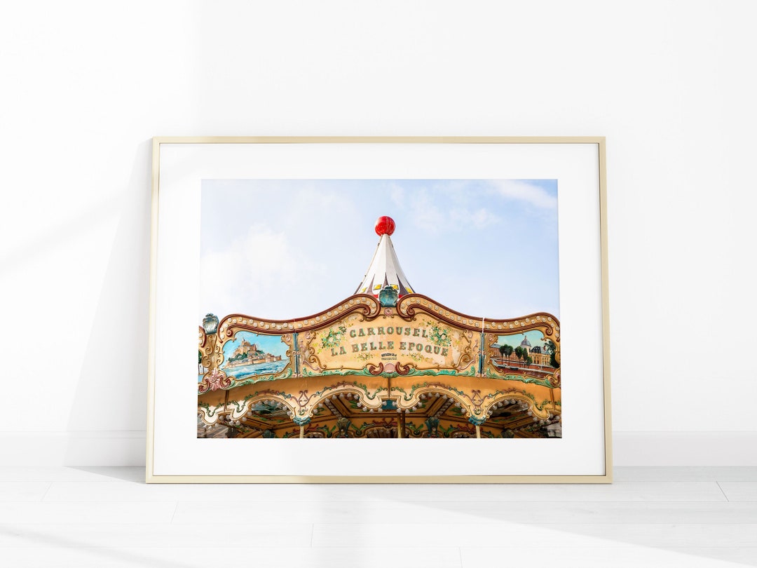 French Carousel Art Print, Carrousel La Belle Paris Photography, Merry ...