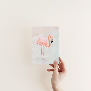Pink Flamingo Watercolor Printable, Tropical Digital Download, Beach ...