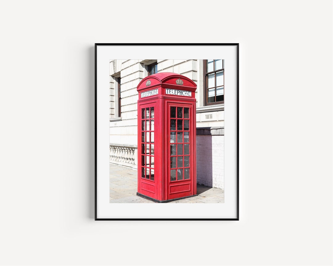 English Telephone Booth, Red Phone Box, London Photography Print ...